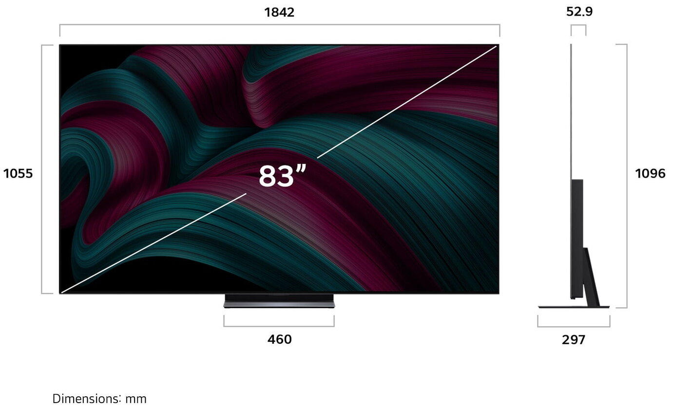 Телевизор LG OLED83C5RLA. ARUG, 83 дюйма, 4K Ultra HD, смарт ТВ, WebOS, черный — фото 1