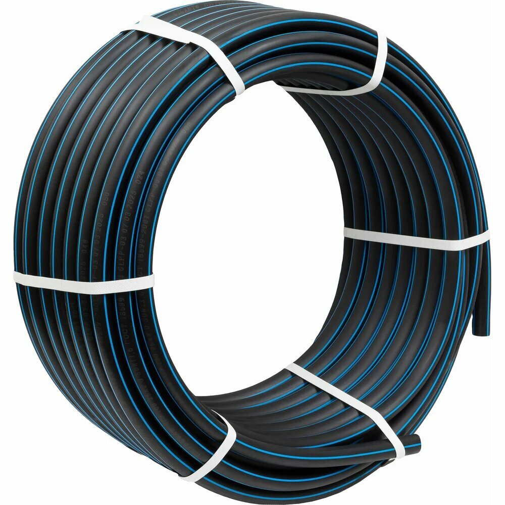 Питьевая напорная труба Gigant ПНД 25х2,0 SDR13,6 (ПЭ100, 12,5 атм), бухта 50 м GLPP-03, Сделано по госту 18599-2001