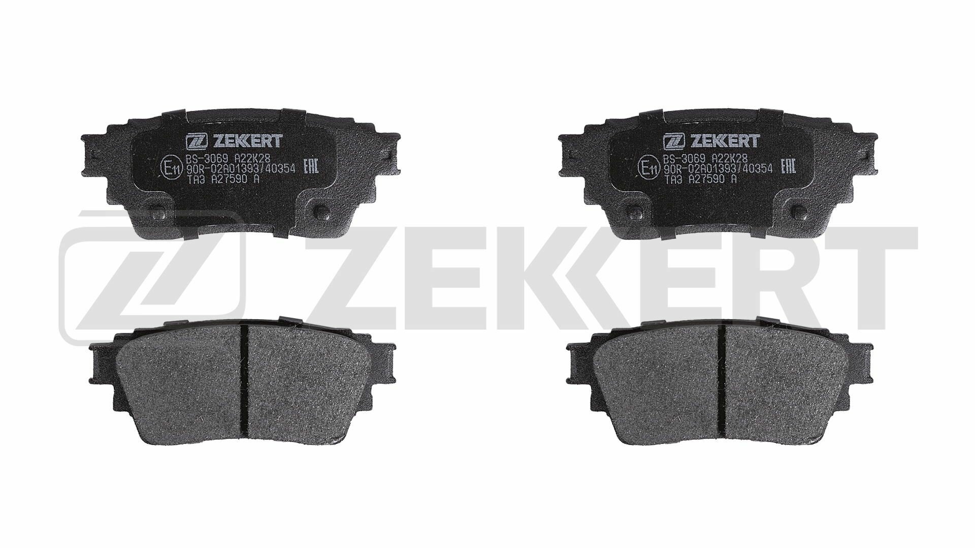 Колодки тормозные дисковые задние для Митсубиси Эклипс, Аутлендер 3, Ван 3 BS-3069 ZEKKERT