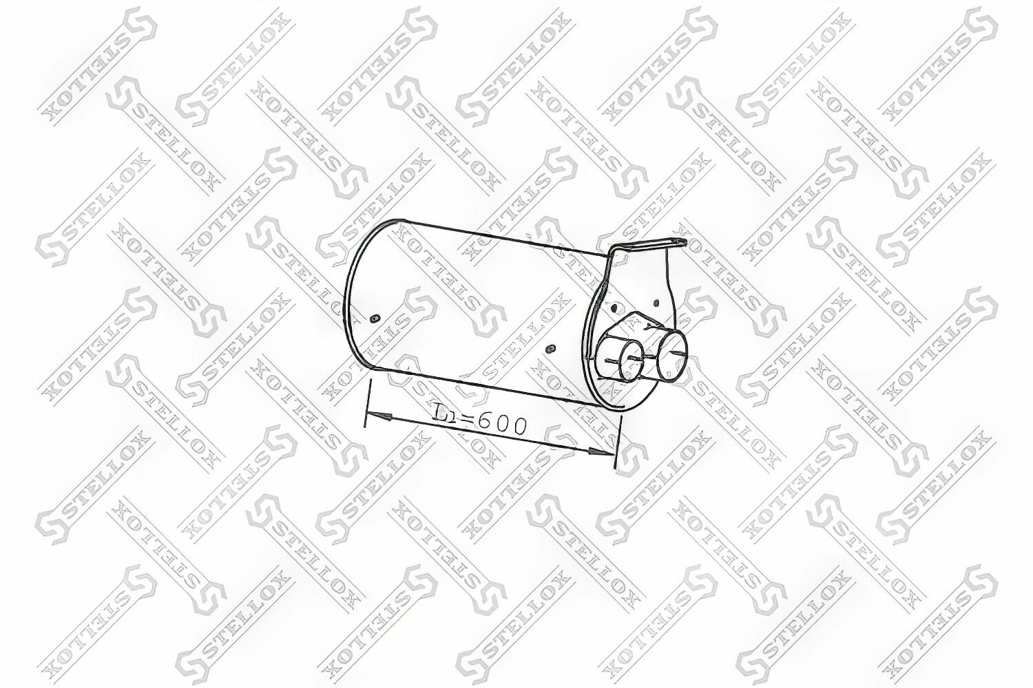 Резонатор бочка глушителя для МАН TGL 1, TGM 1 82-03092-SX STELLOX