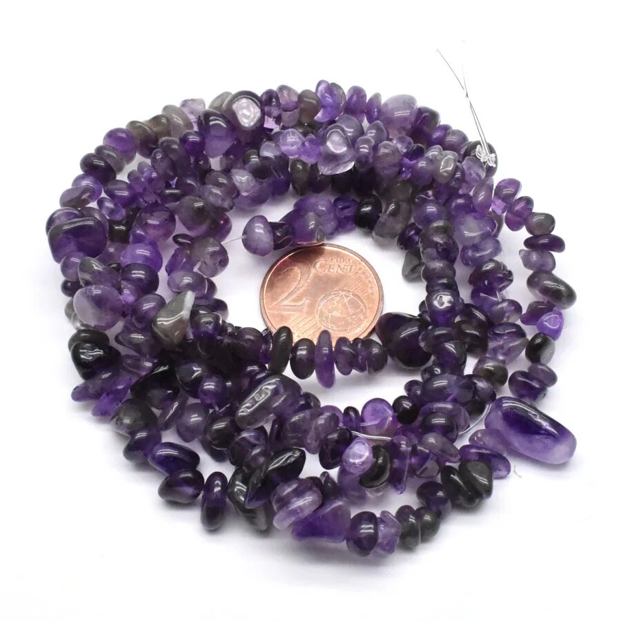 Бусины из натурального камня YanQi, бирюза, тигровый глаз, аметист, 16 дюймов Фиолетовый, E