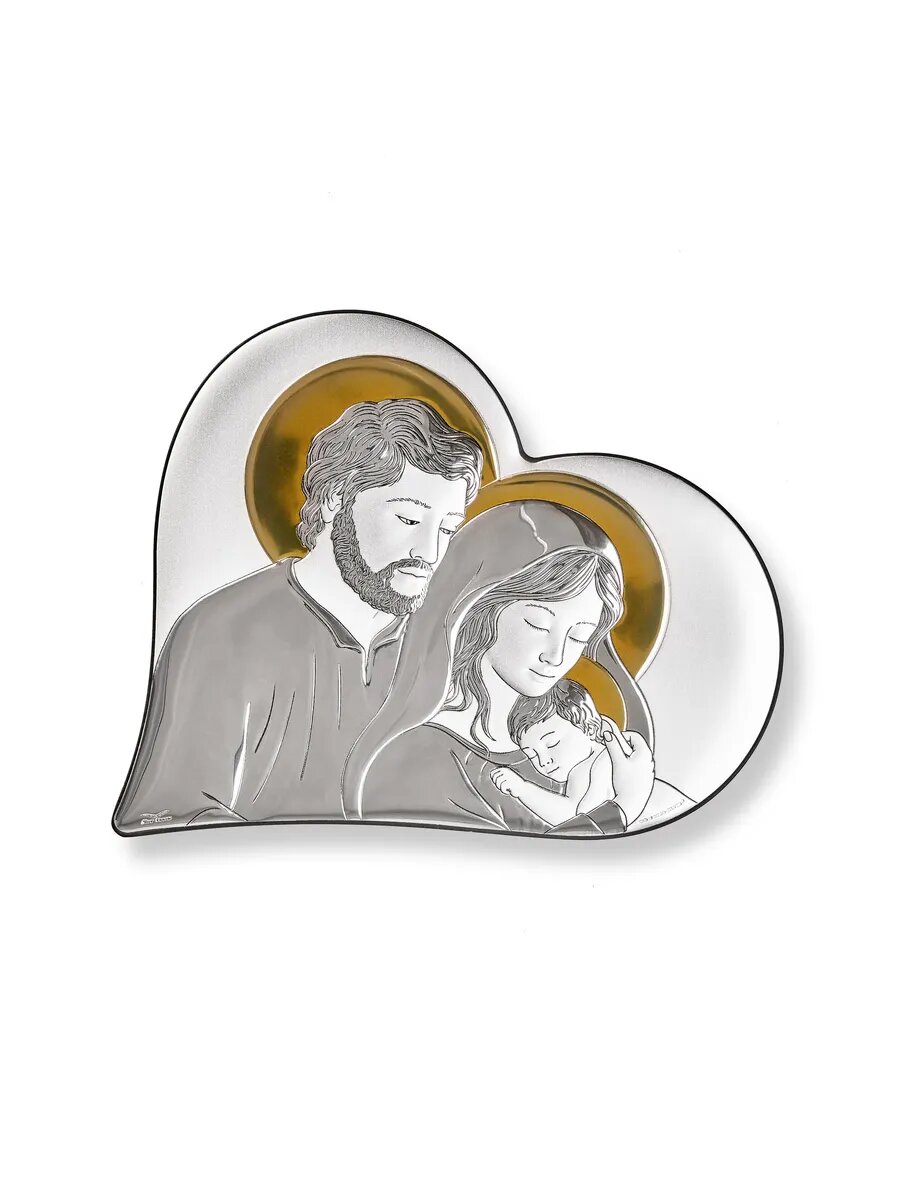 Икона серебряная, греческая Св. Семейство, 170х215