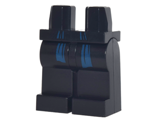 Hips and Legs with Dark Blue Sash Pattern, 970c00pb0693 Black U