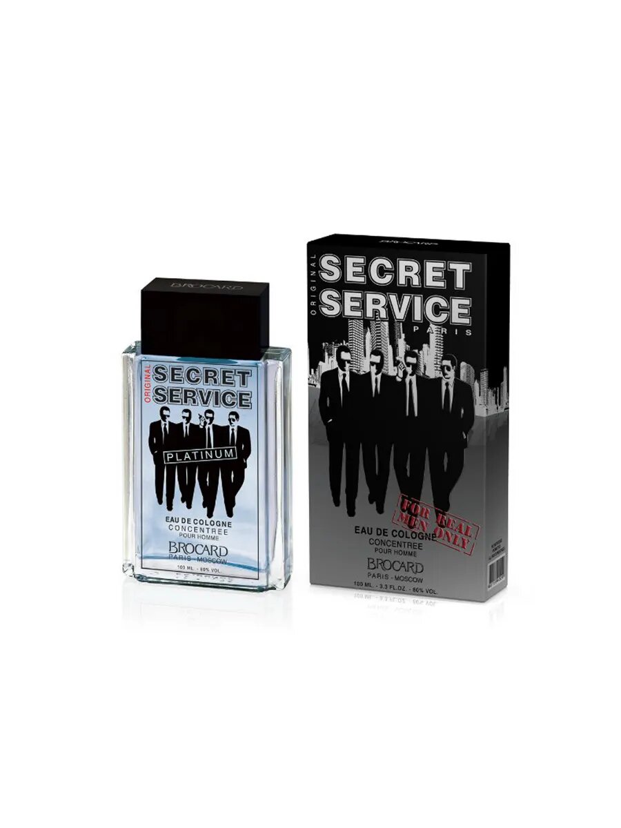 Brocard Одеколон Secret Service Platinum мужской, 100 мл