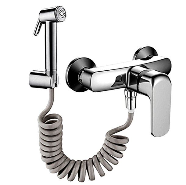 Смеситель для биде с гигиеническим душем L5244, рычажное управление, покрытие хром