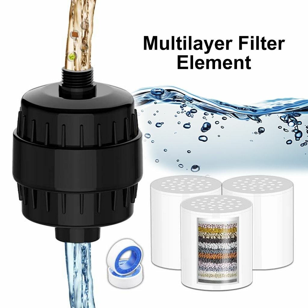 Фильтр для душа с 15 ступенями очистки, - Одна оболочка, одно ядро