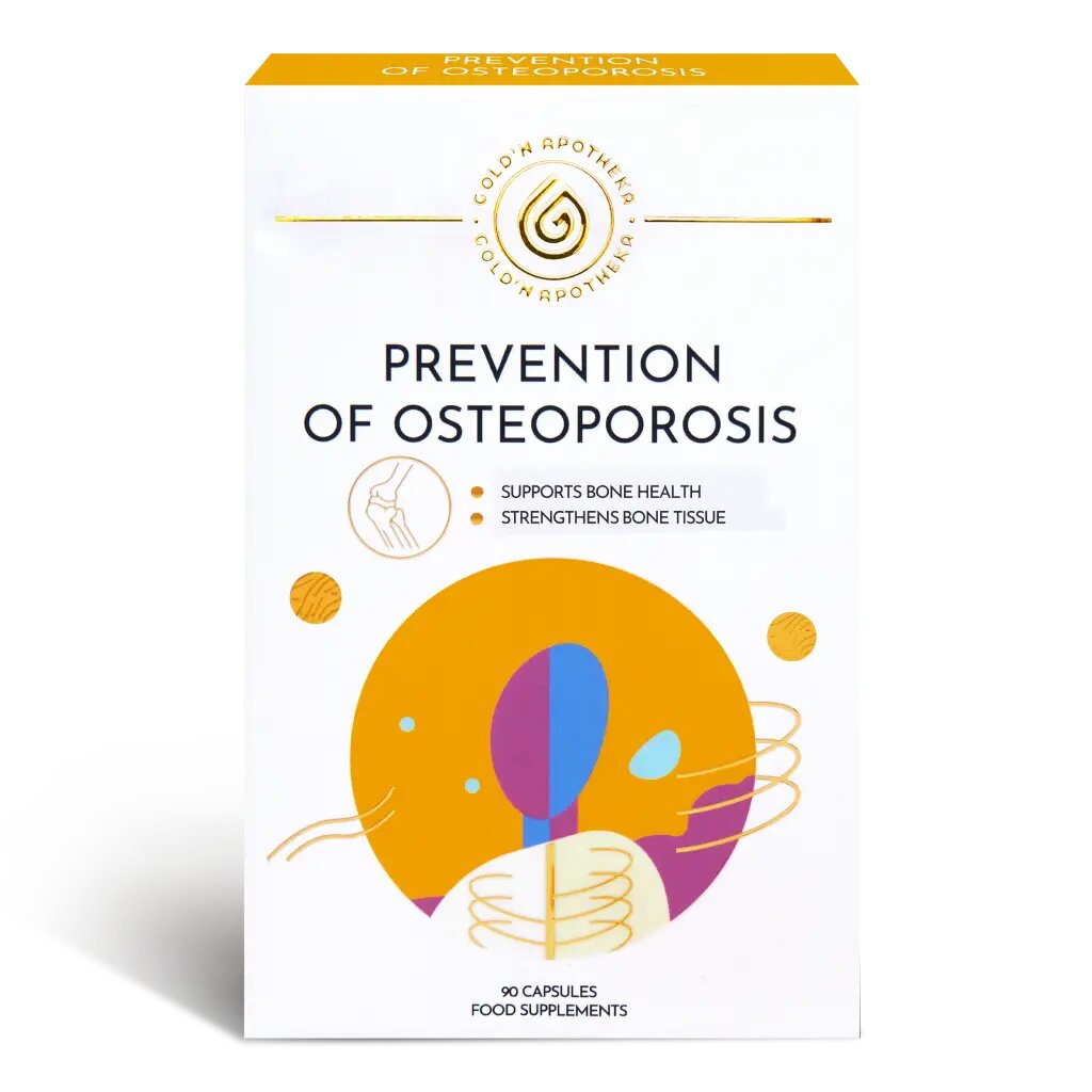 Gold'n Apotheka Prevention of Osteoporosis 30/60/90 Кальций+витамин D3 (Calcium+vitamin D3) капсулы массой 600 мг 90 шт