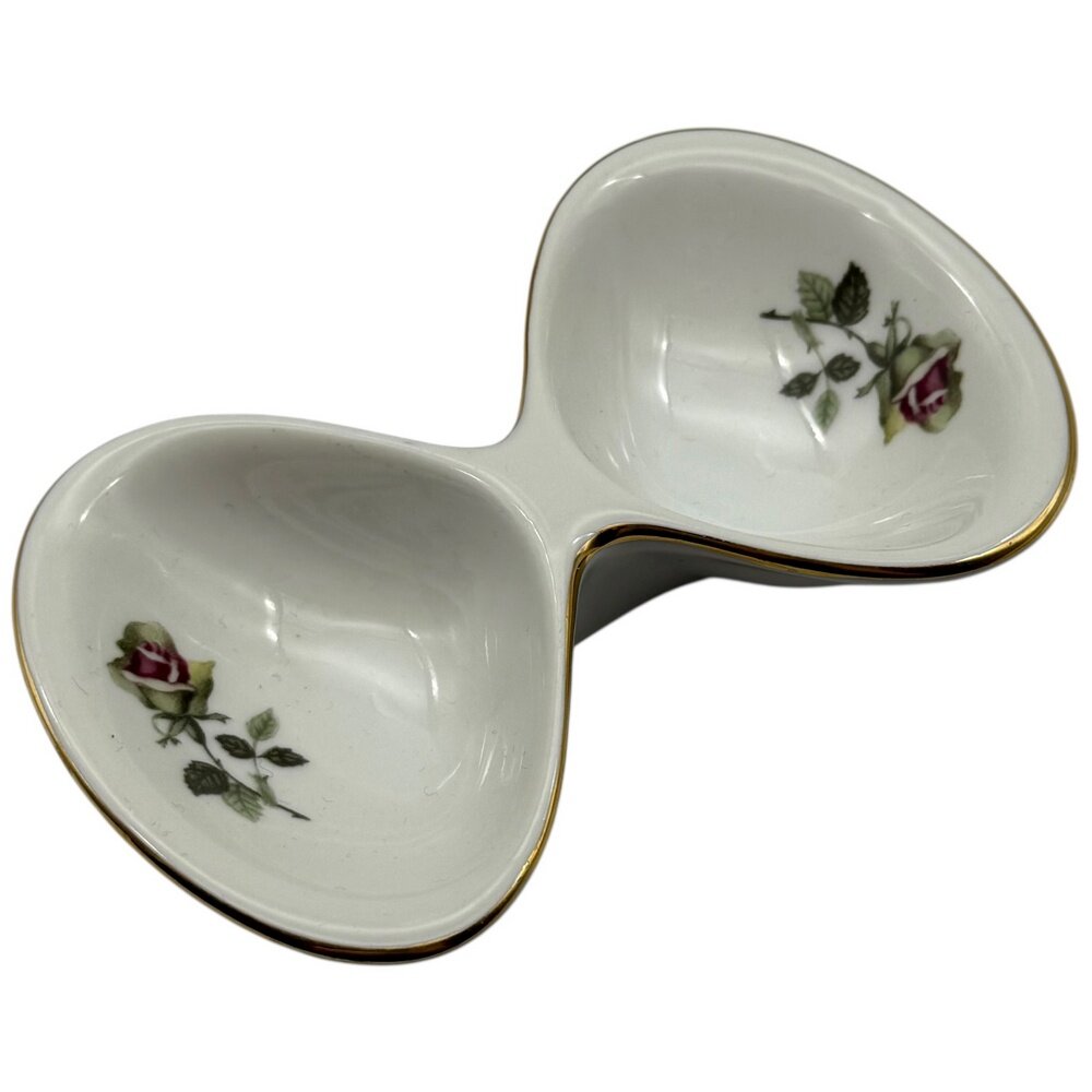 Прибор для специй "Роза", двойной, фарфор, 1945-1960 гг, Богемия, Чехословакия