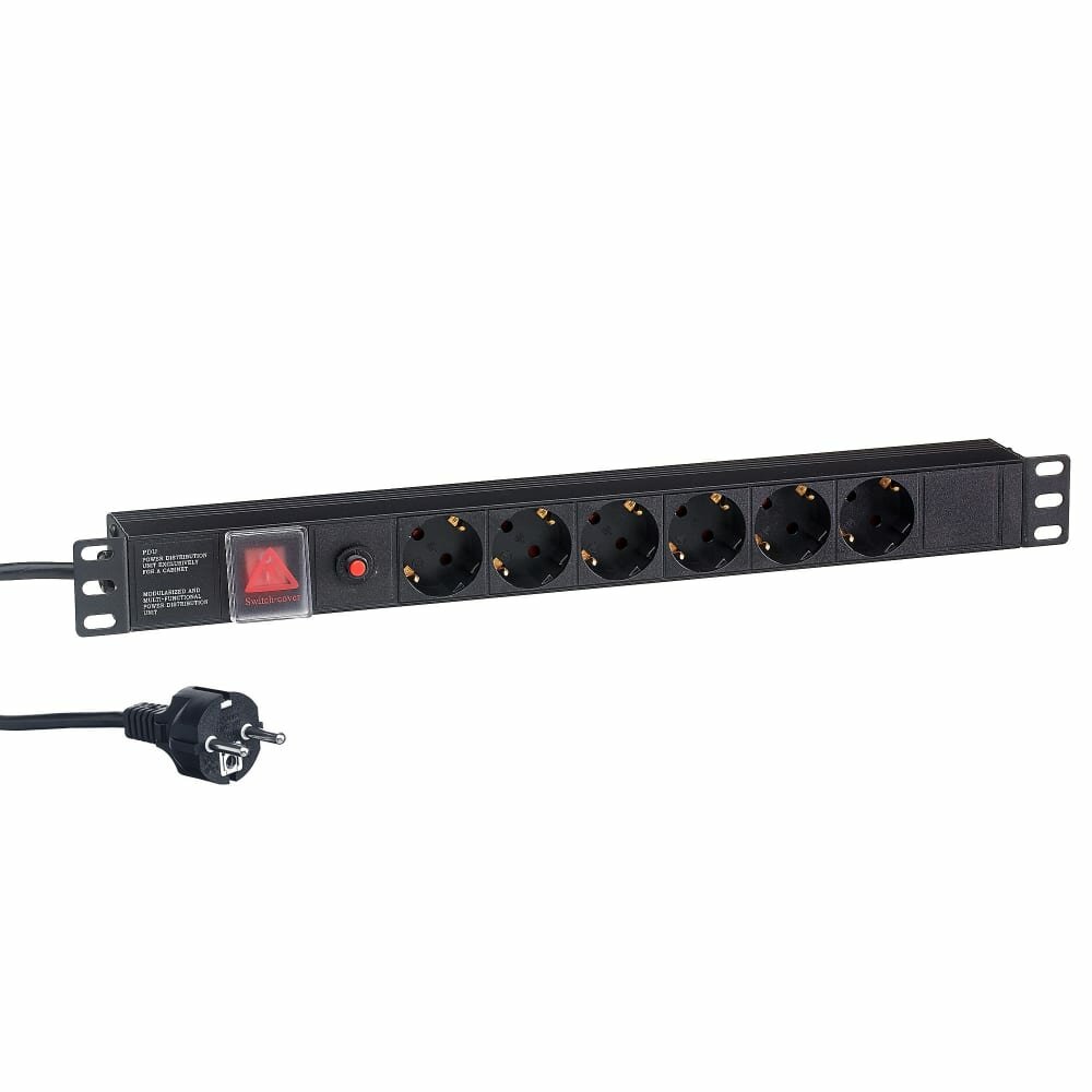 Блок розеток ExeGate ServerPro PDU-19H606 Al-6S-EU2CU-SW-O