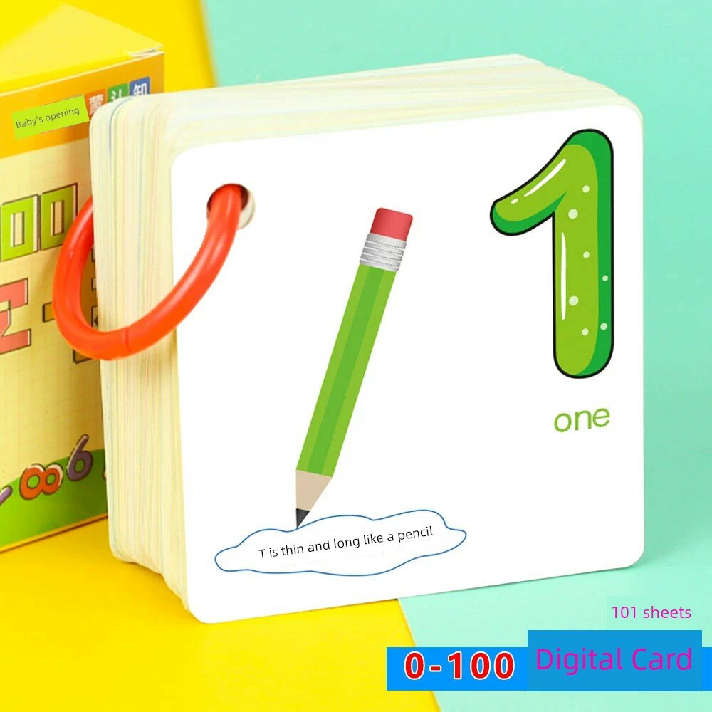 Карточки с цифрами 0-100 (100 шт.) для раннего обучения математике, обучающий набор с четкими изображениями цифр