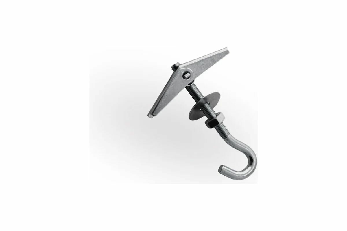 Дюбель складной пружинный с крюком жесть M4, 1 шт, европодвес УТ-00002176