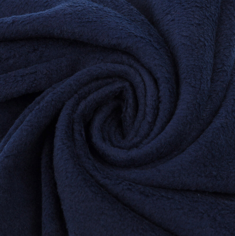 Флис FG-002 170+-10 г/кв. м фасовка 150 см х 150 см +- 2 см 100% полиэстер 322 т. синий