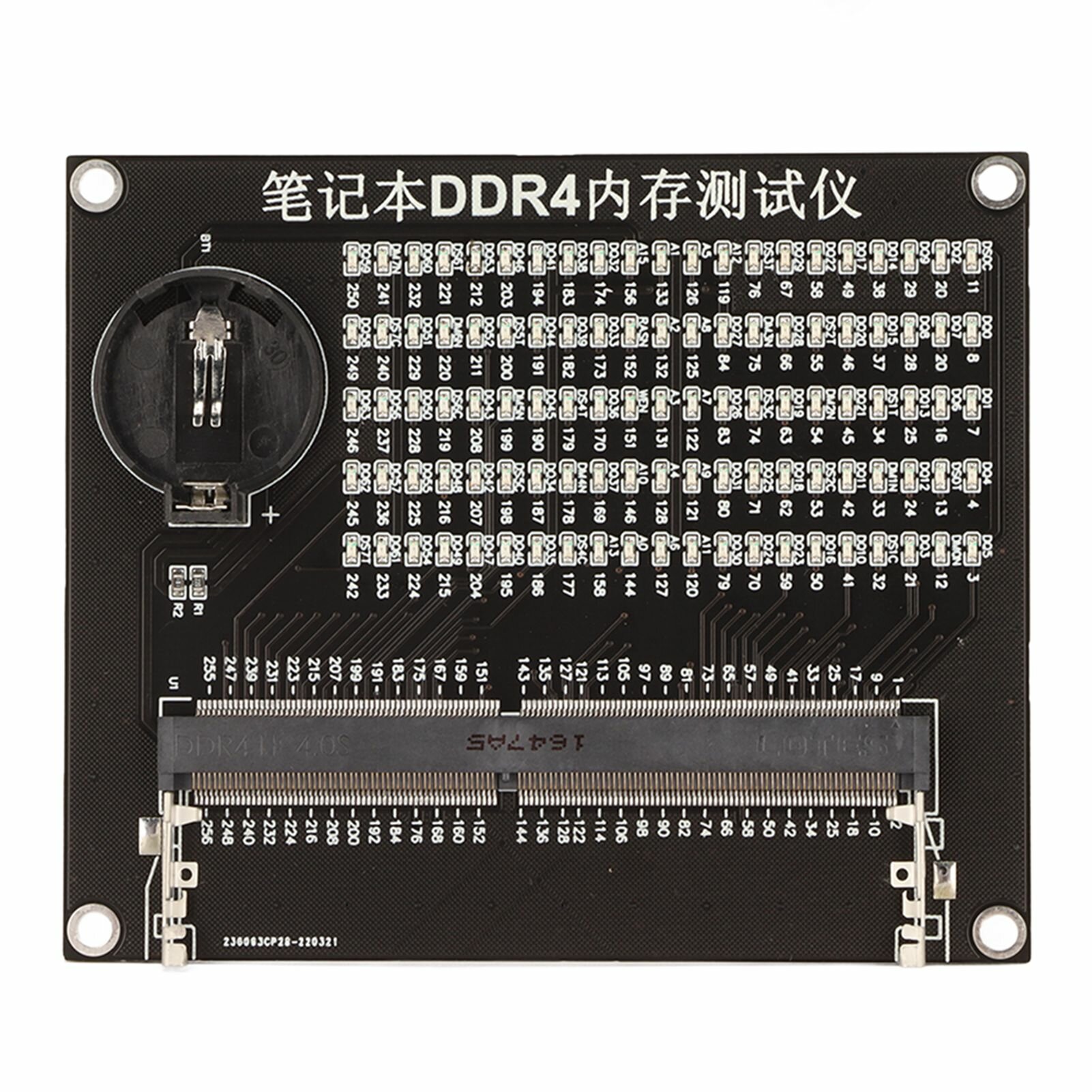 Тестовая карта памяти DDR4 для ноутбука Тестовая карта интерфейса памяти DDR4 Тестовая карта для диагностики неисправностей Тестовый инструмент со 105 светодиодными индикаторами