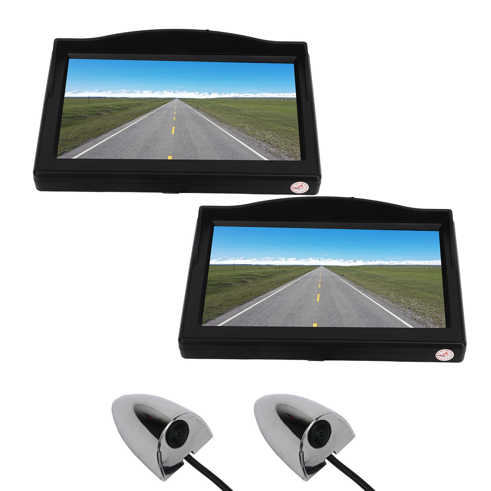 Камера бокового обзора, 12 В‑24 В постоянного тока, 5-дюймовый TFT ЖК-дисплей, комплект резервной камеры, горизонтальный, 87°, вертикальный, 62°, IP67, водонепроницаемый для легковых автомобилей, автобусов, грузовиков