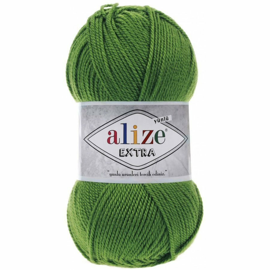 Пряжа Alize EXTRA 210 зеленый (5 мотков)