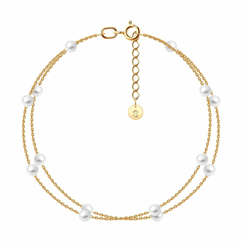 Браслет, красное золото, 585 проба