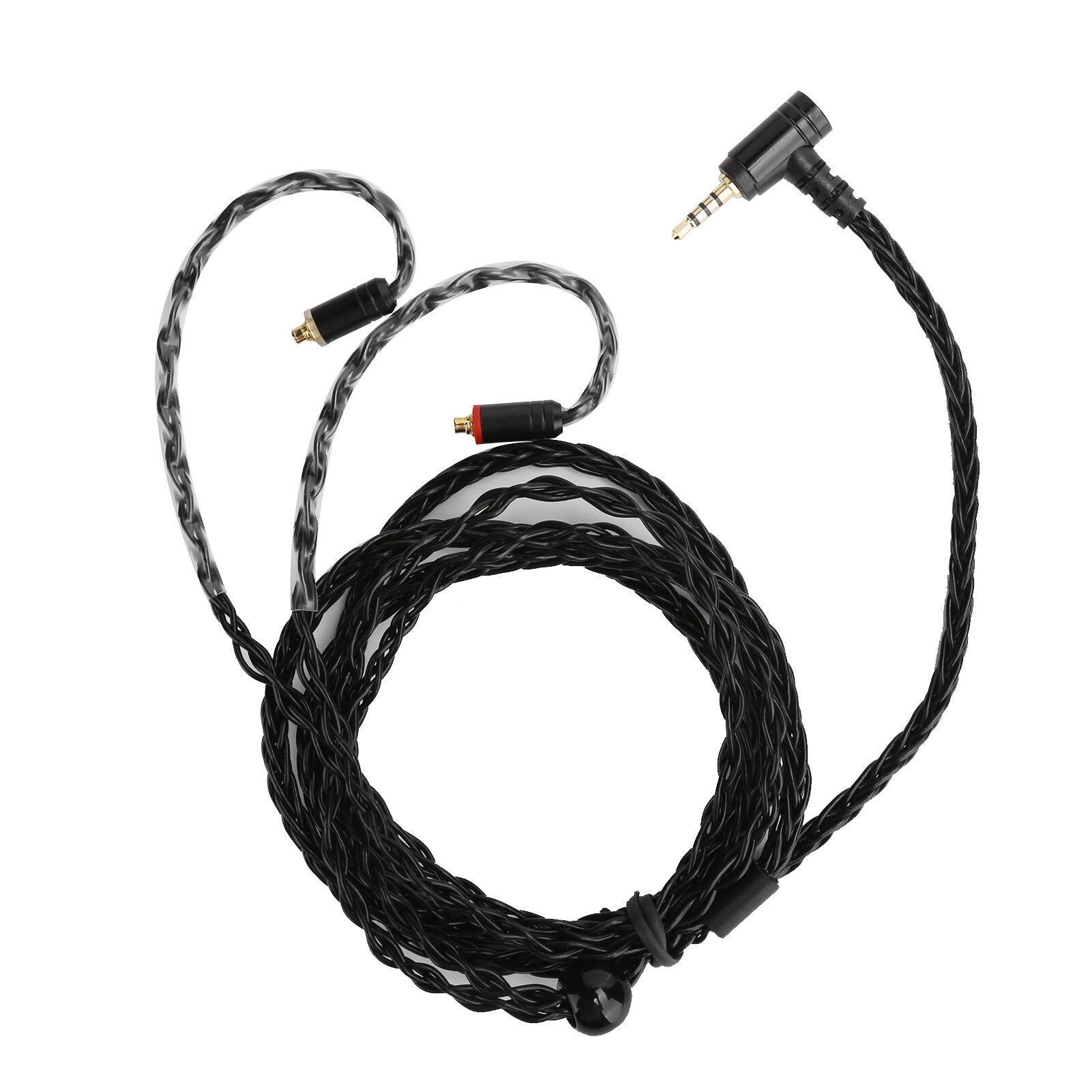 25 -сердечный серебряный кабель обновления Adio Cable для разъема MMCX для Shure SE215Black 2.5 Сбалансированная головка
