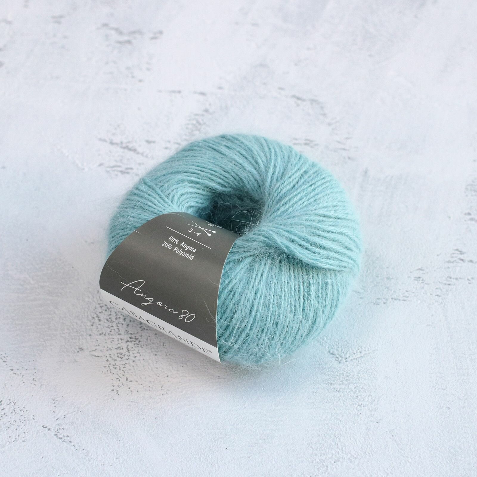 Пряжа для вязания Casagrande Angora 80 (961 Verde Acqua) 1 моток 25 г/112м