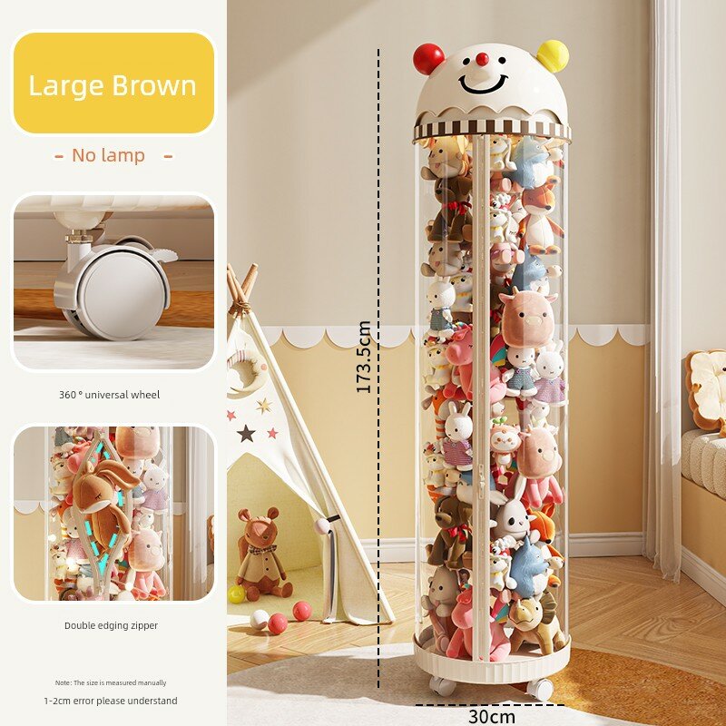 Контейнер для хранения кукол с застежкой-молнией для мягких игрушек, прозрачный органайзер для детских кукол,