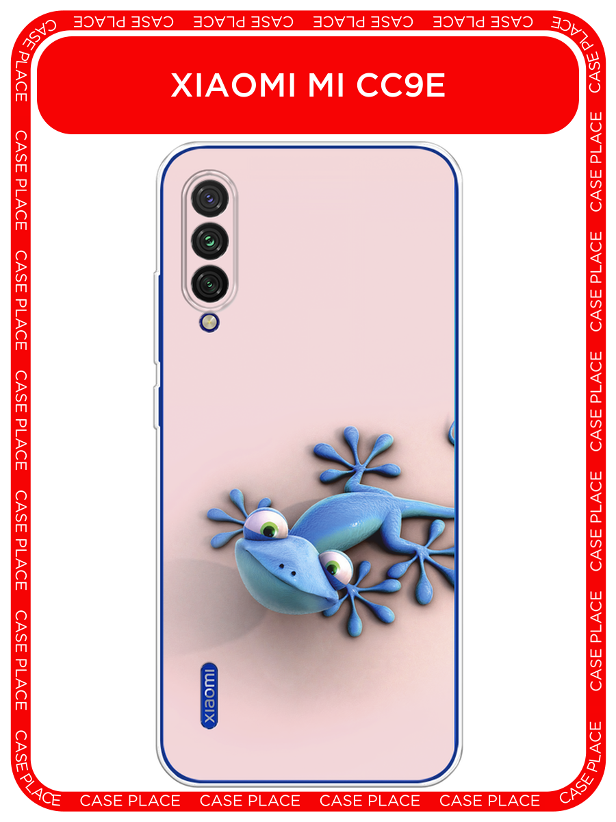 Чехол на Xiaomi Mi A3 / Сяоми Ми А3 с принтом Голубая ящерка