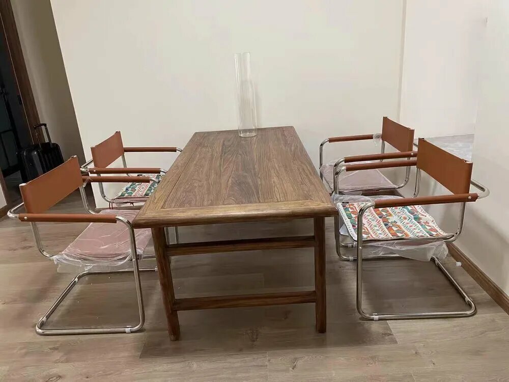 Стул, искусственная кожа, без подлокотников, полубарный, коричневый, 60 см x 60 см — фото 1