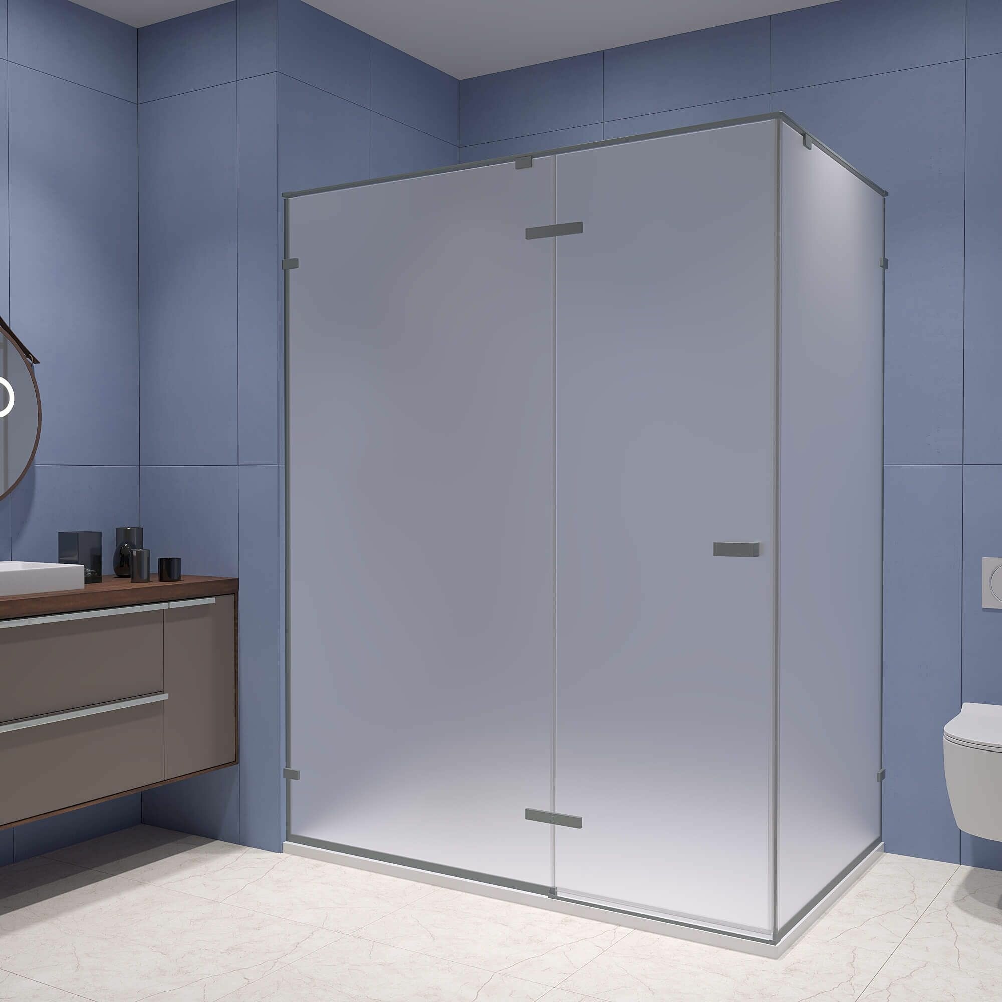 Душевой уголок RGW SV-040 120х90х200см цвет серый, стекло матовое