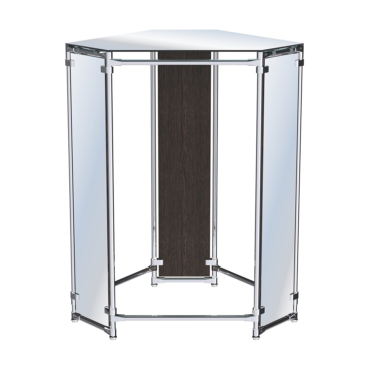 Вешало-стенд Прогресс №3-5 (с зеркальной полкой и зеркалами), Дуб Венге