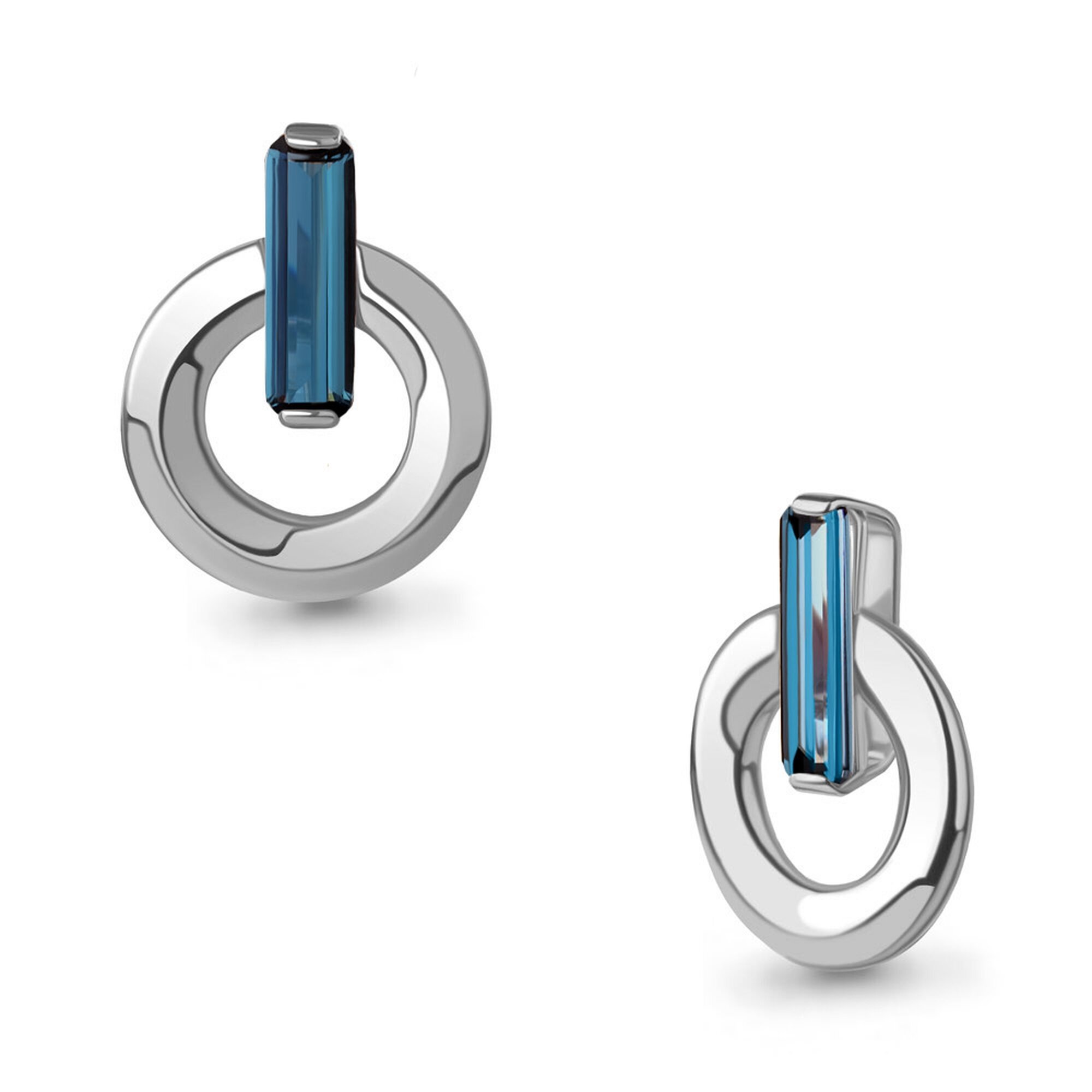 Подвеска, серебро, 925 проба, родирование, Лондон топаз