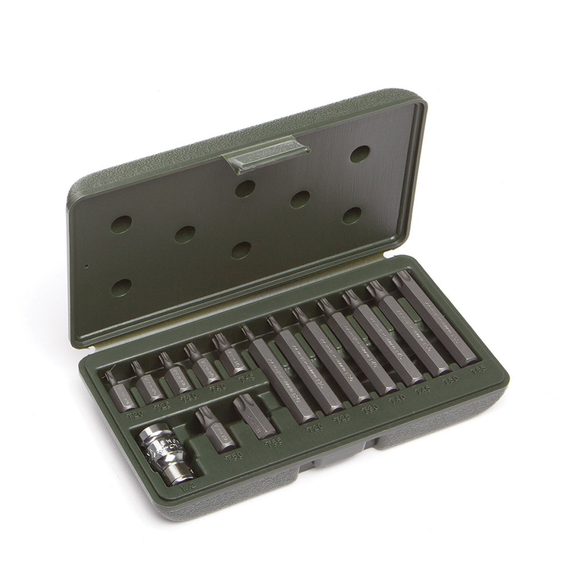 Набор вставок TORX 3/8" (Т20-Т55) длина 30 мм и 75 мм, 15 пр. Дело техники