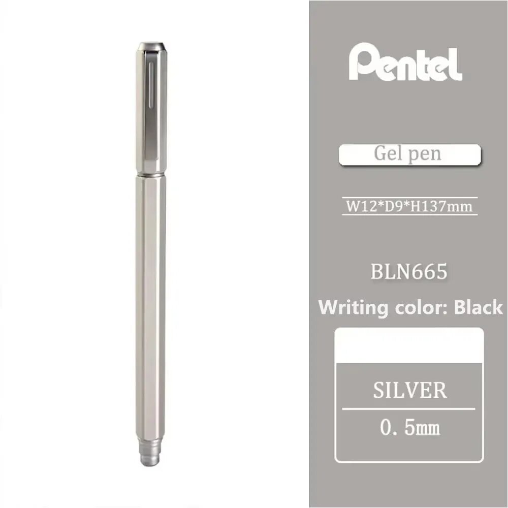 Pentel BLN665 гелевая ручка Silver