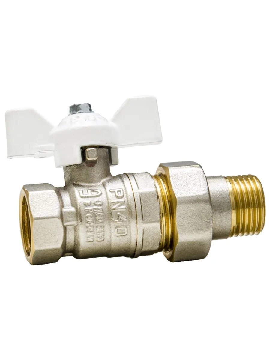 Кран шаровой латунный Pride 47.15 Ду 15 Ру 40 вн-американка