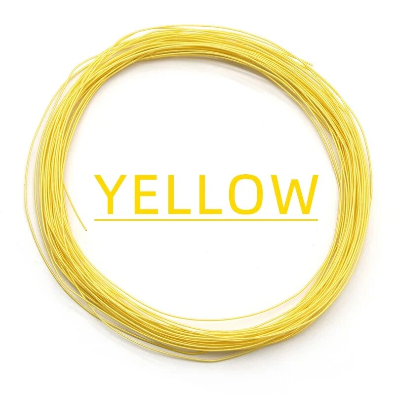 Одножильный медный провод из птфэ 38AWG~24AWG 38AWG, Yellow, 10 meters