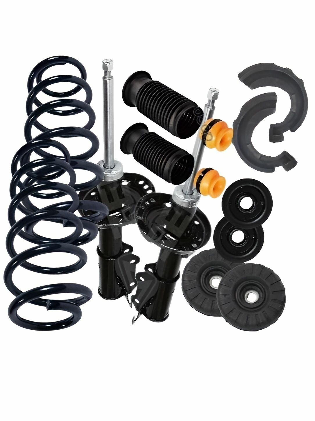 Комплект передних амортизаторов с пыльниками опорами и пружинами на все Chevrolet Cruze / Opel Astra J 09-