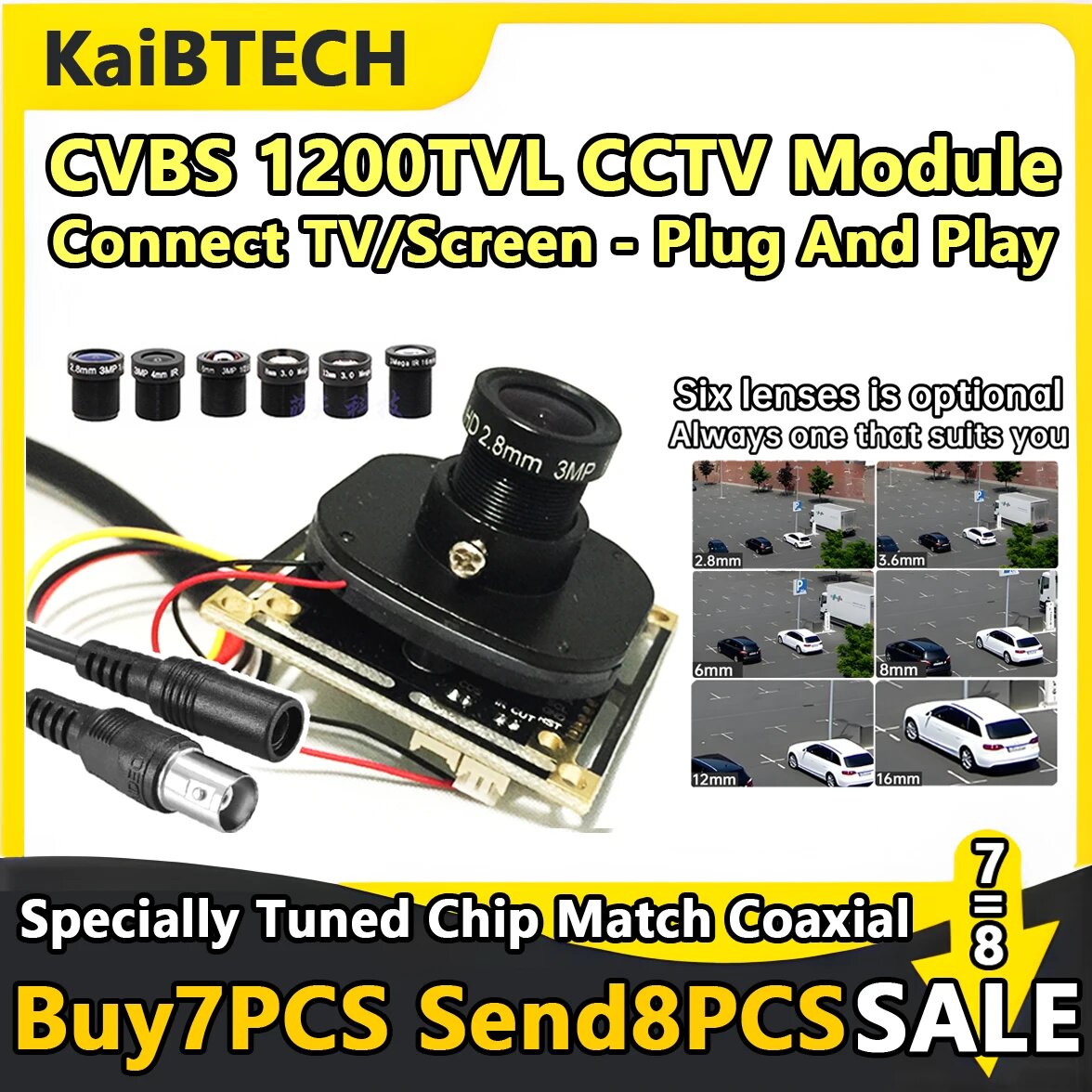 Clestech аналоговая камера видеонаблюдения 1200TVL 2,8 мм ПАЛ, 2,8 мм