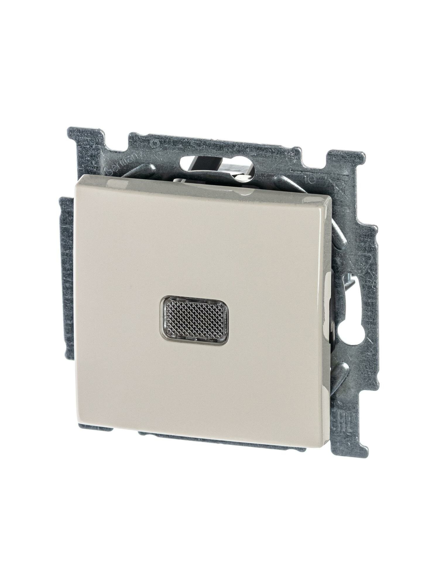 ABB BJB Basic 55 Беж Выключатель 1-клавишный с подсветкой, 2CKA001012A2156