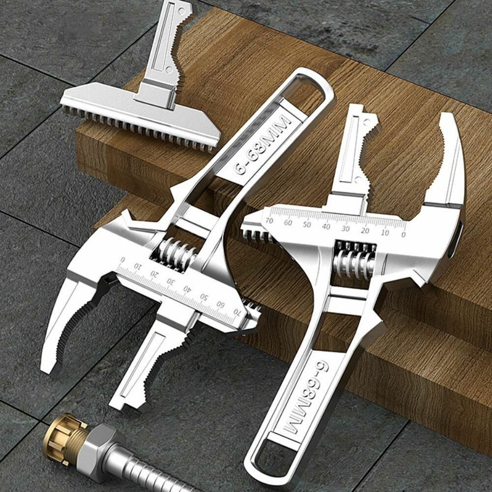 Разводной ключ для водопроводных труб , двусторонний ключ с отверстием 6-68 мм, разборка сантехники, ремонт сантехники, сборка мебели