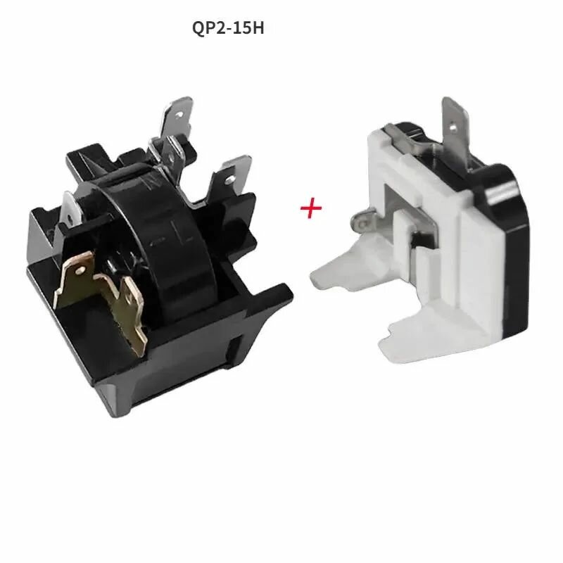 Универсальный компрессор холодильника с морозильной камерой PTC Starter QP2-15H с реле-бабочкой для защиты от тепловой перегрузки