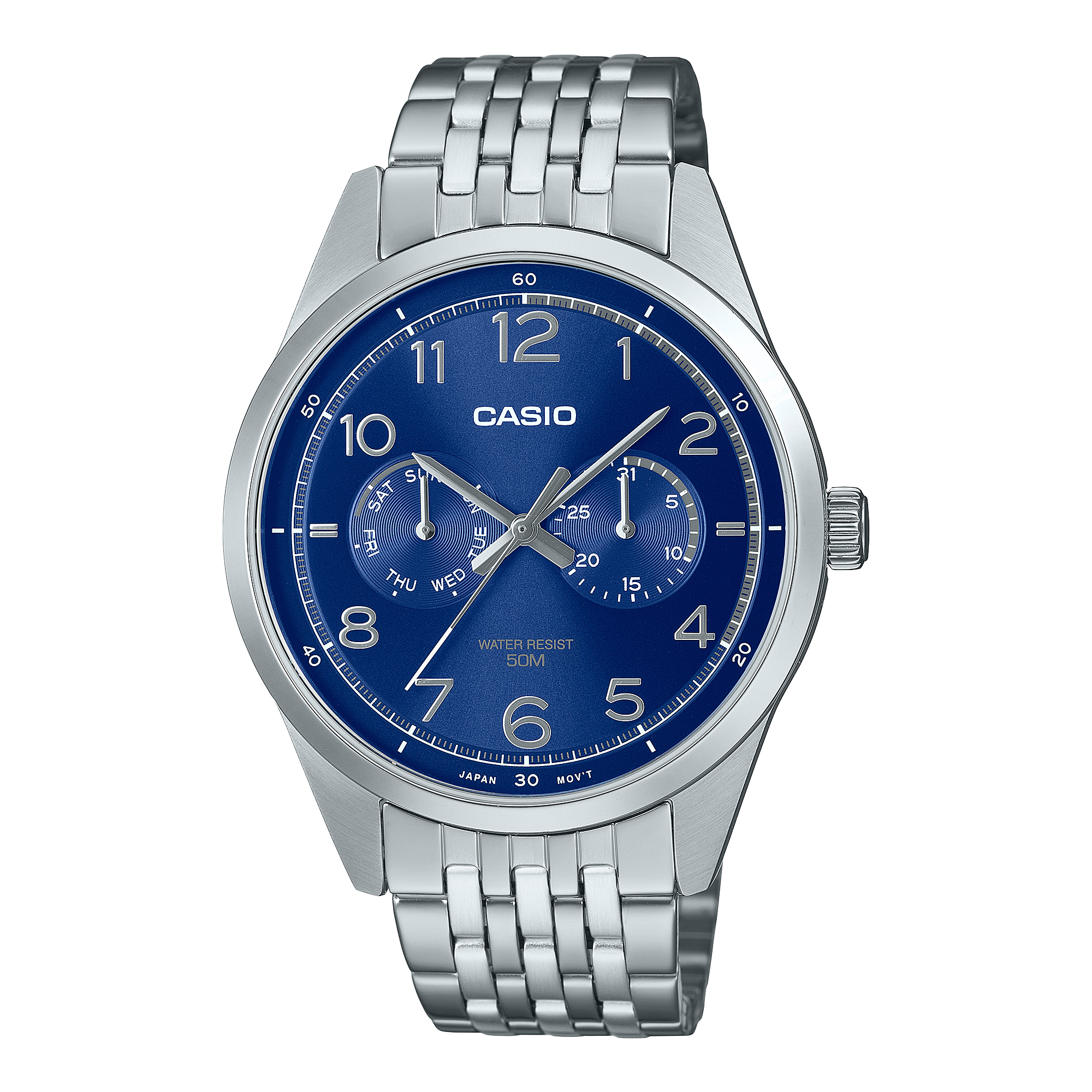 Наручные часы CASIO Collection, серебристый/синий