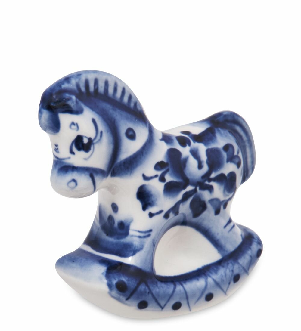 Фигурка "Лошадка-Качалка" ср. (Гжельский фарфор)