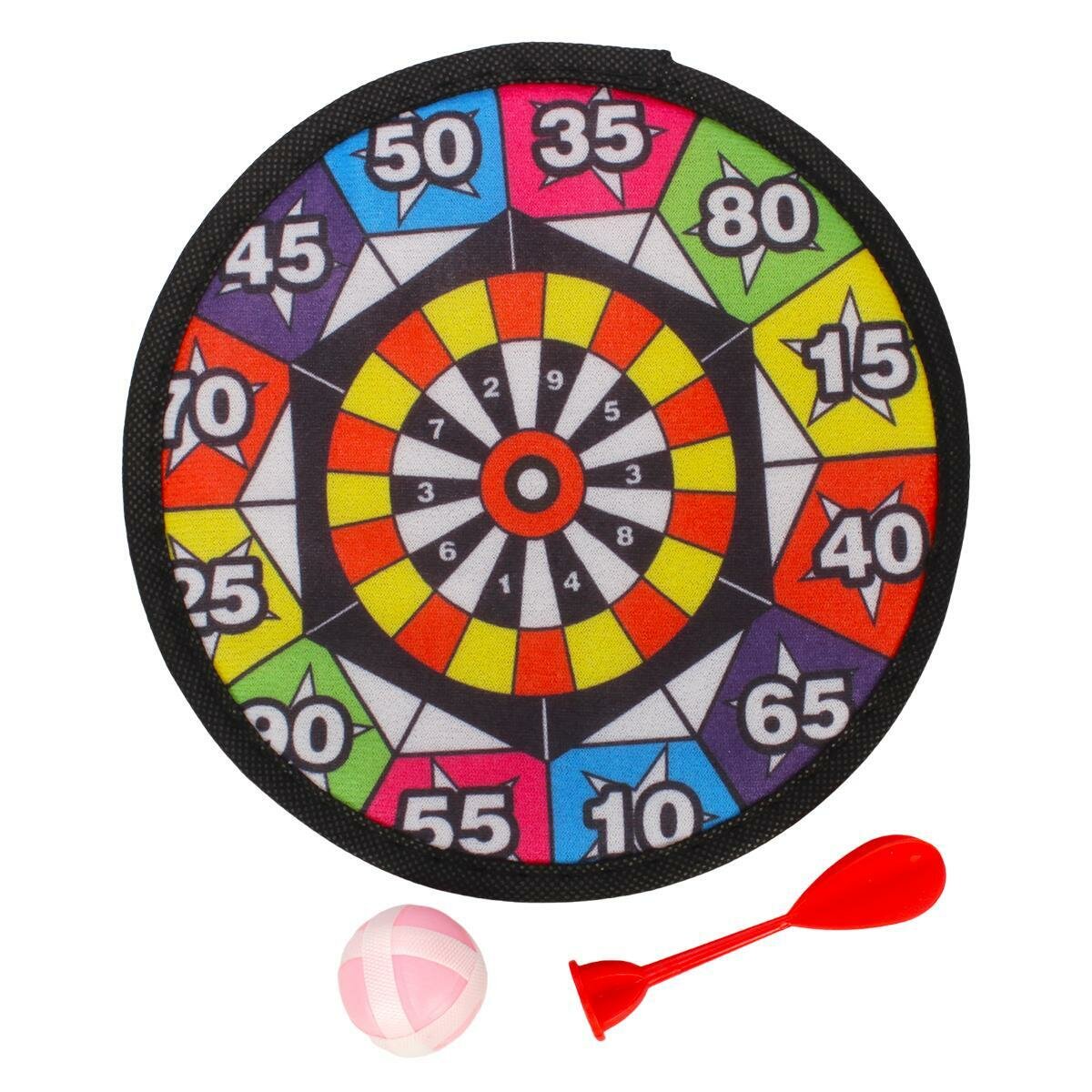 Мишень для дартса на липучках 19 см, с дротиком и мячом, безопасная игра для детей