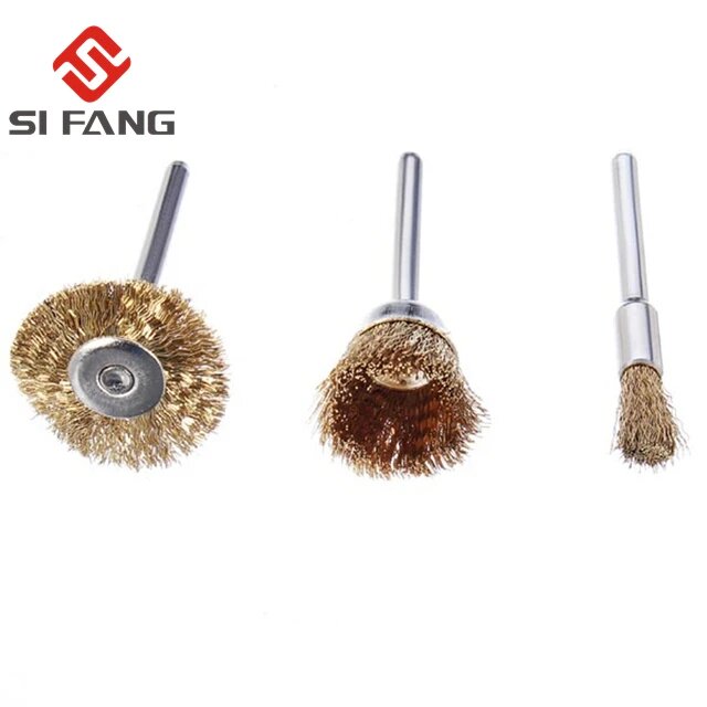Набор щеток SI FANG из нержавеющей стали для Dremel 3pcs brass brushes
