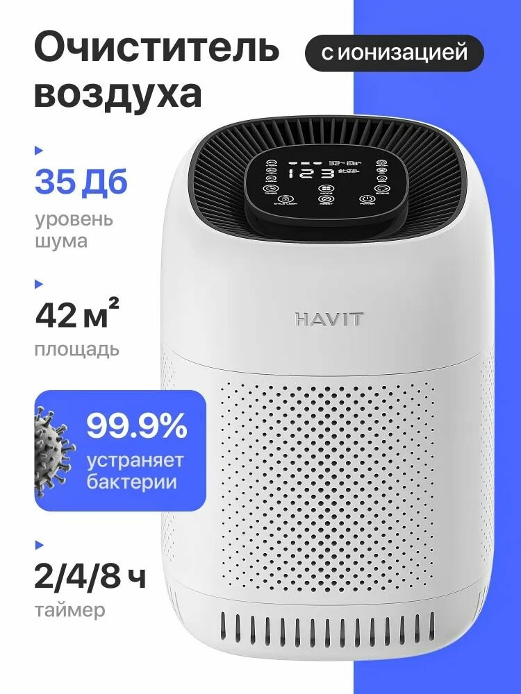 Очиститель воздуха, озонатор для дома / Ионизатор от пыли / Воздухоочиститель с мойкой 2