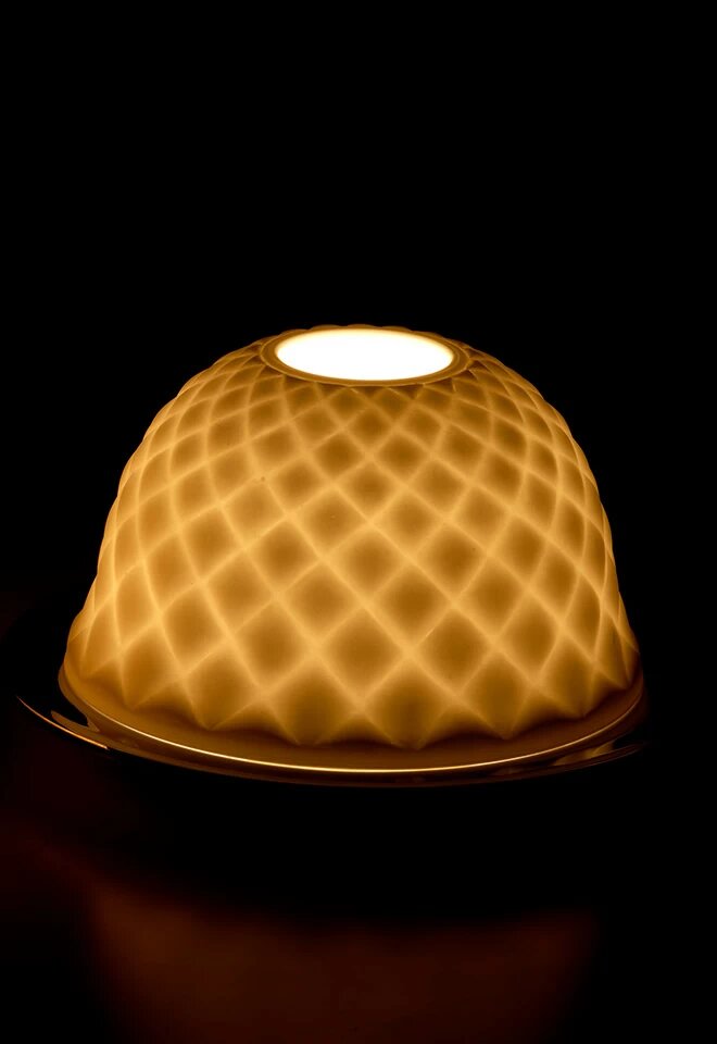 ORENS PARFUMS Фотофор "Flower" (в комплекте с 3 свечками), керамический, с гравировкой