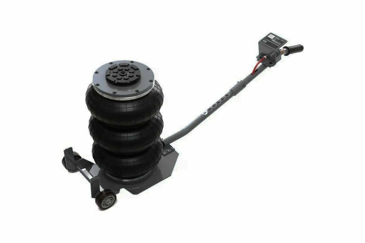 Пневмодомкрат KraftWell KRWPJ3L, для легковых автомобилей, грузоподъемность 3 т, черный