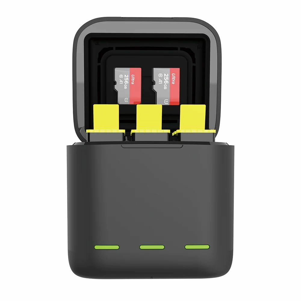 Зарядное устройство куб для GoPro HERO 11, 10, 9 на 3 аккумулятора