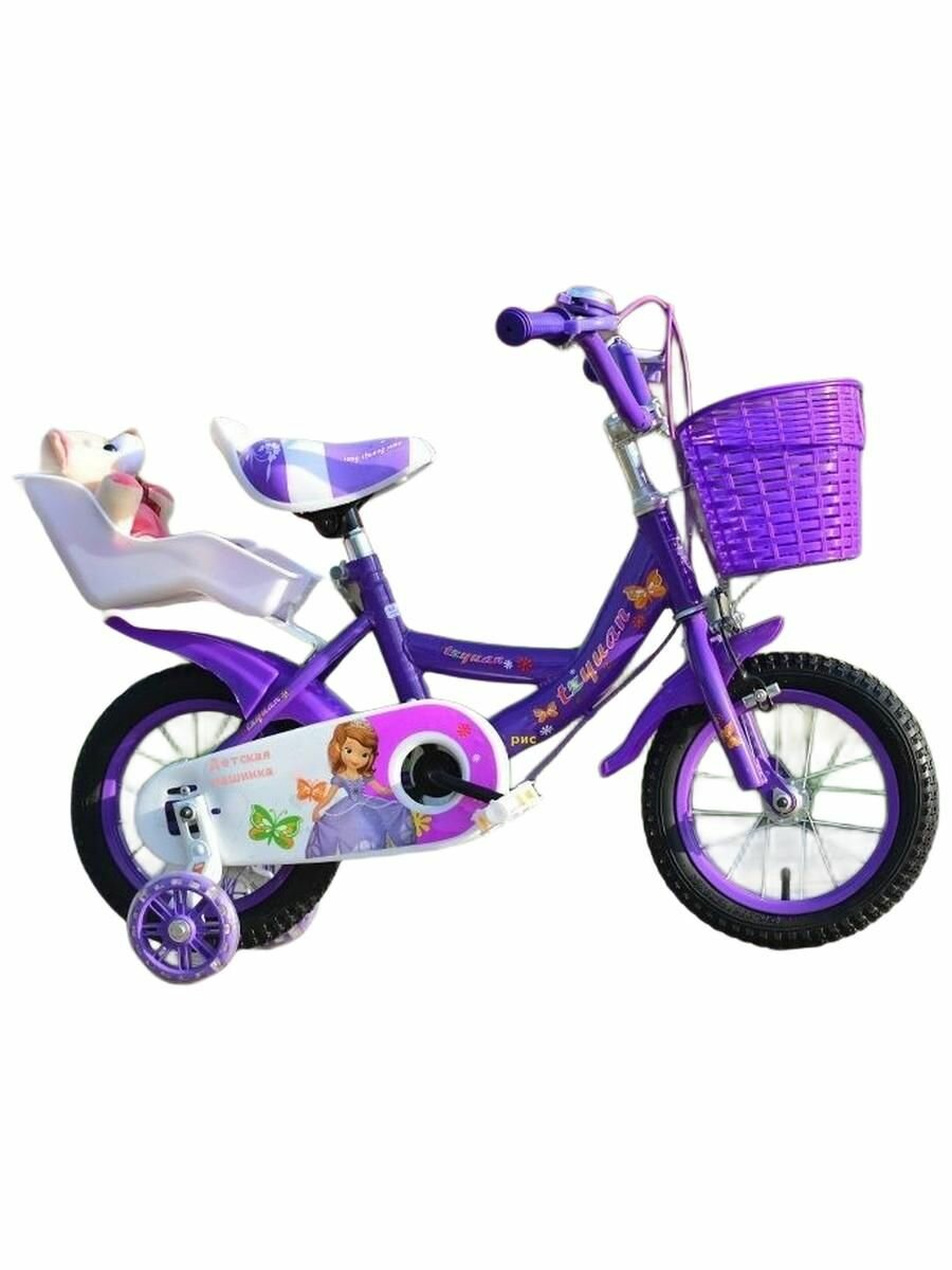 Детский велосипед RUSH "PRINCESS", сталь, 12", для девочек, от 5 до 7 лет