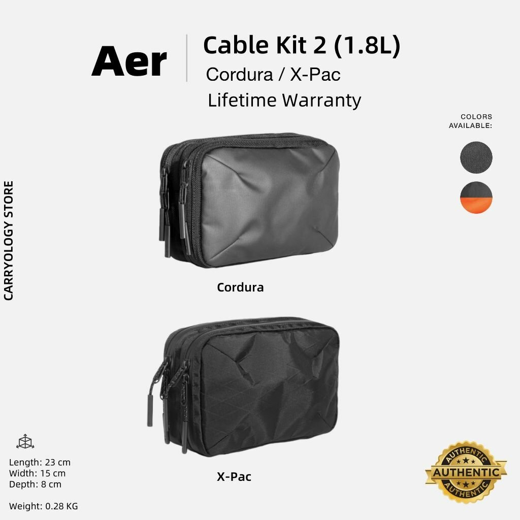 AER Cable Kit 2 (X-Pac / Cordura) Сумка для Организации Техники и Аксессуаров, 100% Оригинал, Пожизненная Гарантия