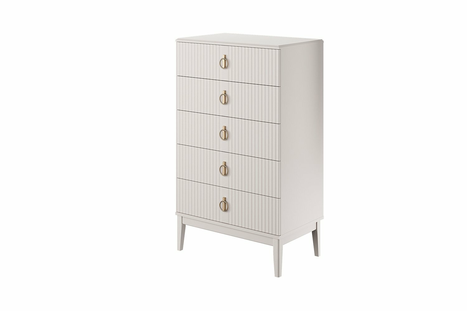 Комод для одежды Флоранс, 71,2х120,5х44 см, 5 ящиков, цвет персидский жемчуг/льняной