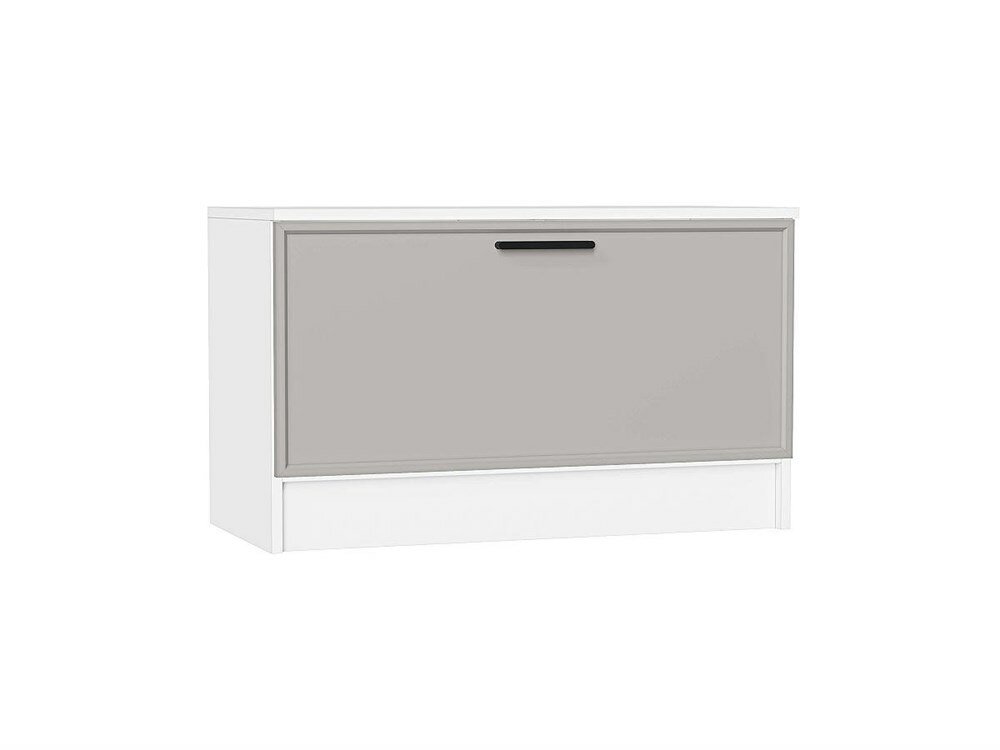 VVT Тумба Стиль ТБ-800 Белый, Grey Silk, Фрейм