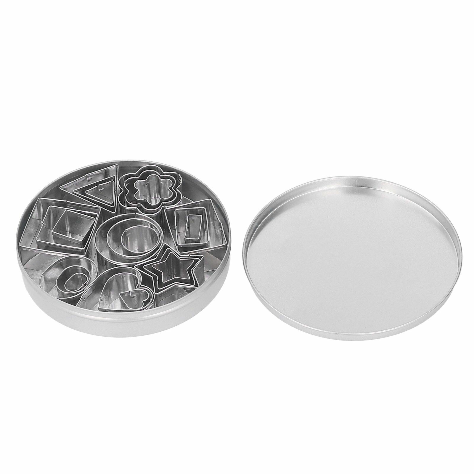 24 шт. набор форм для печенья из нержавеющей стали, мини-резак для печенья, металлический резак для помадки, геометрическая форма для закусок к торту